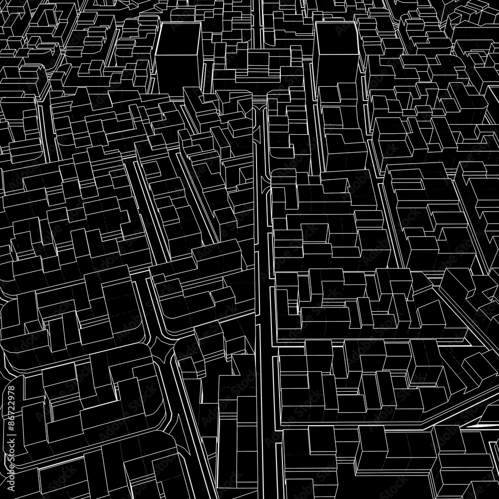 Cartoon town bird eye view urban Stock Photo | Adobe Stock
