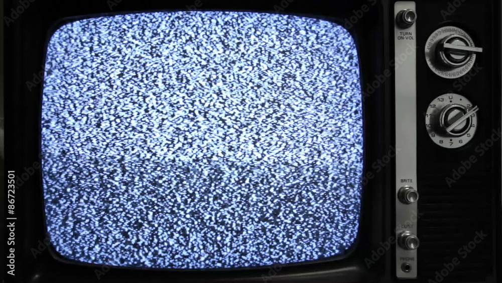 Old TV with static or "snow" on screen. Stock Video | Adobe Stock