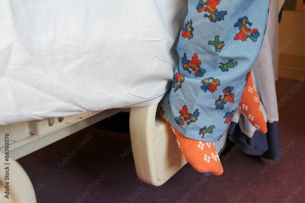 Child's Feet on Hospital Bed Stock Photo | Adobe Stock