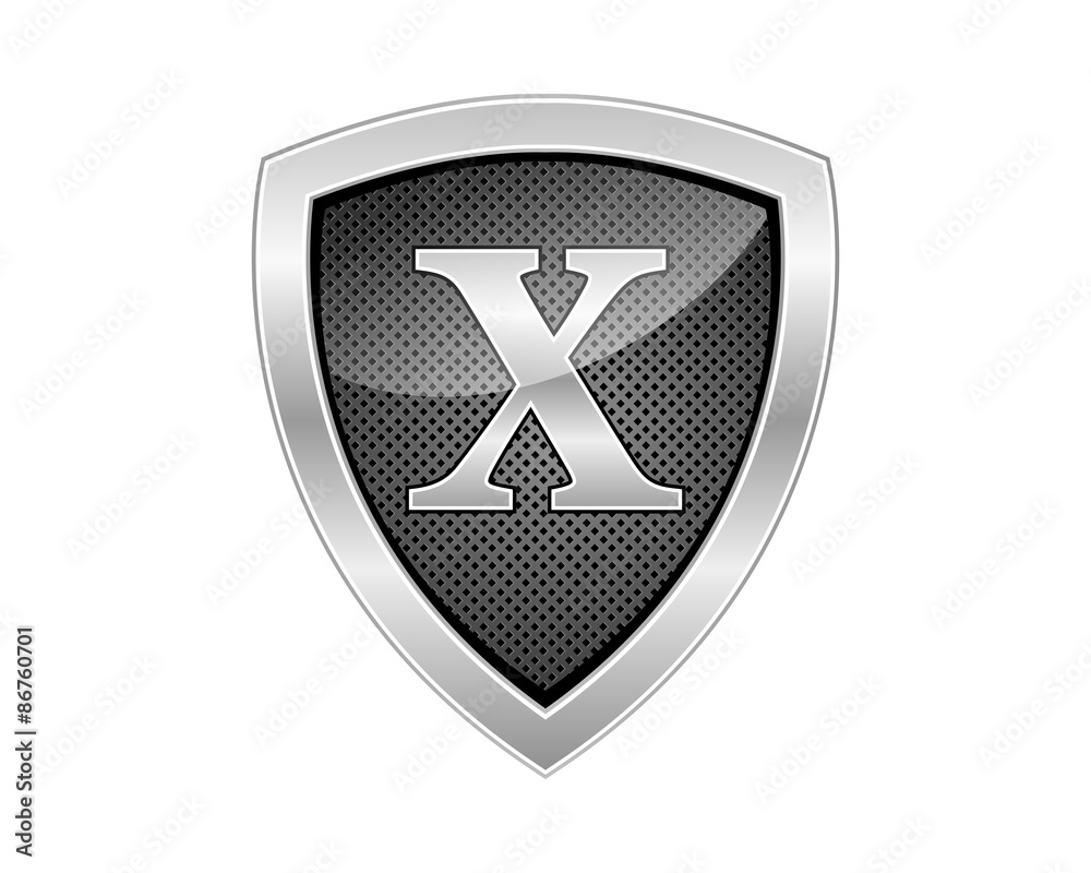 letter shield icon logo x Stock Vector | Adobe Stock