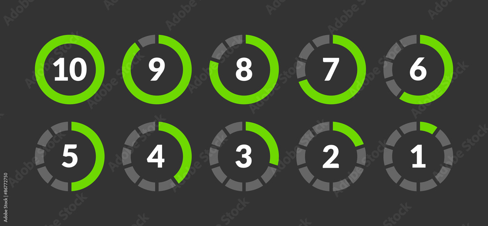 Rating Icons Numbers Iconset Stock-Vektorgrafik | Adobe Stock