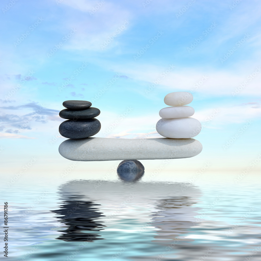 Zen concept background-The balance between the black and white zen ...