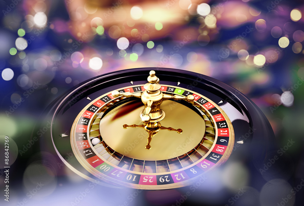 roulette close up with lights in the background Stock Illustration ...