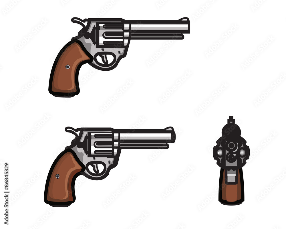 Pistol facing Forward Animation Sprite Stock Vector | Adobe Stock