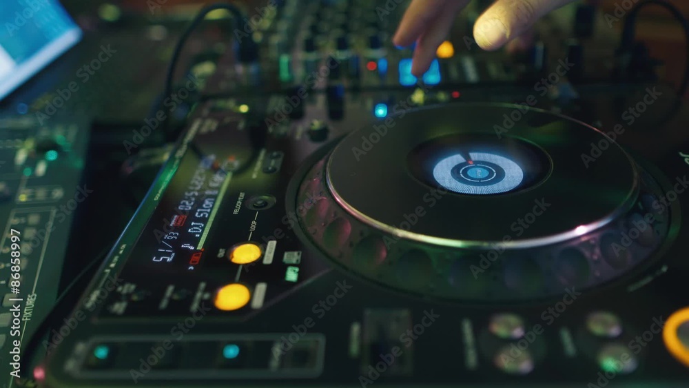 DJ hand on the remote Stock Video | Adobe Stock