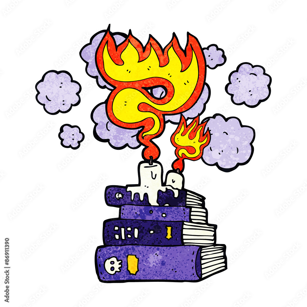 cartoon magical spell books Stock Vector | Adobe Stock