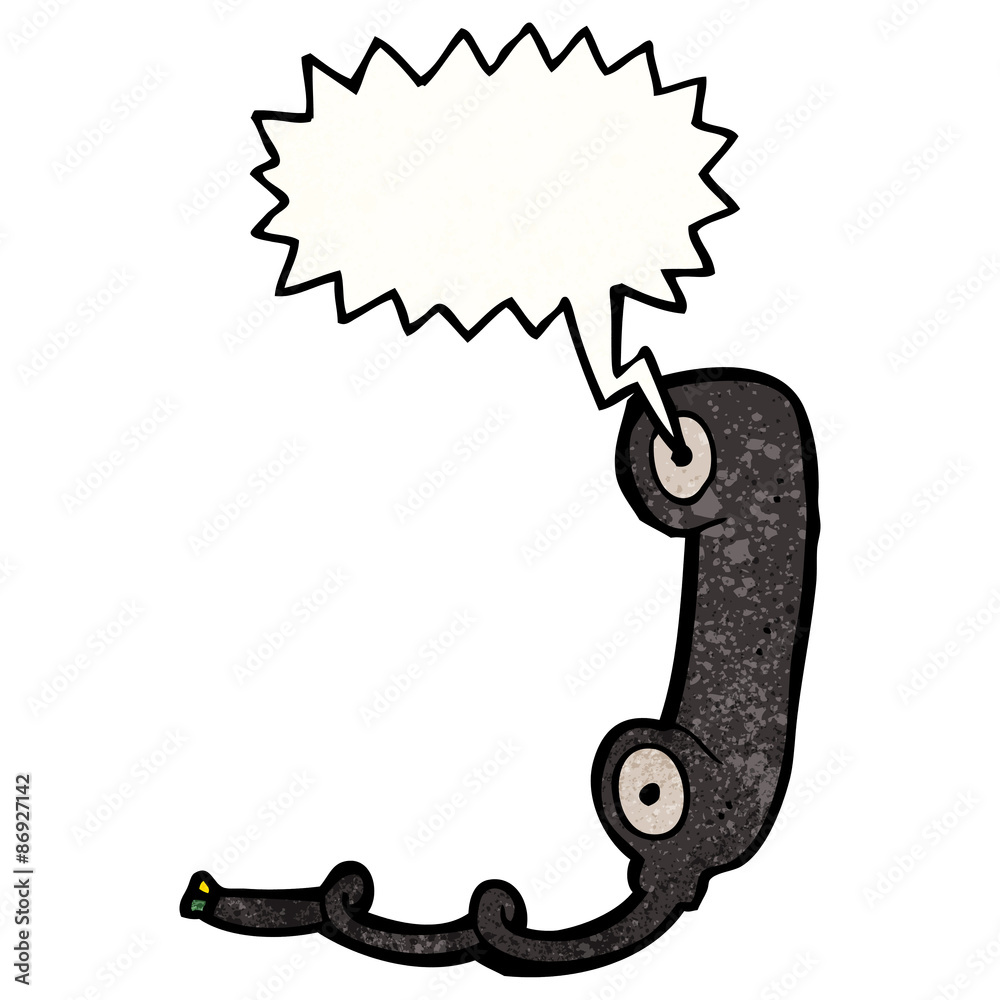 cartoon telephone receiver Stock Vector | Adobe Stock
