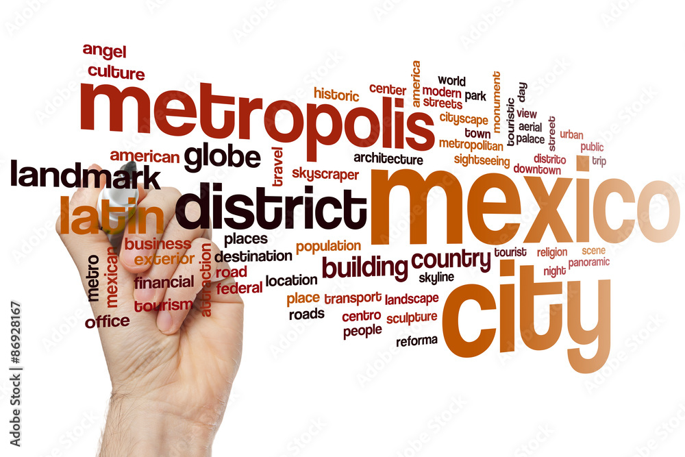 Mexico City word cloud Stock Photo | Adobe Stock