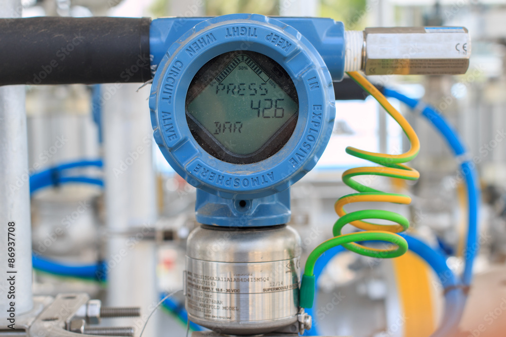 Pressure transmitter indicator Stock Photo | Adobe Stock