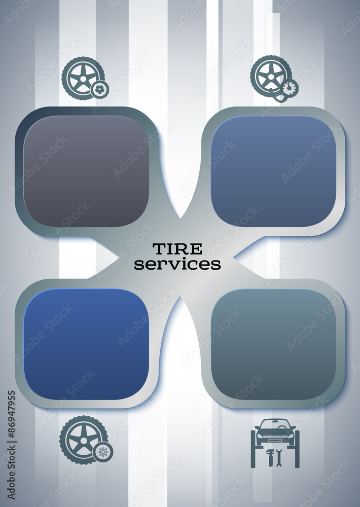 Car tire service booklet layout proportions A4 sheet Stock Vector ...