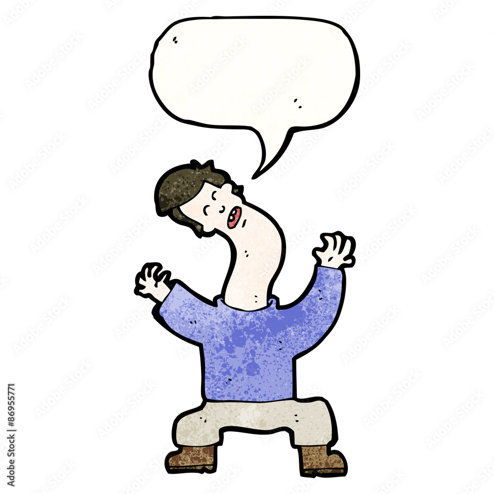 cartoon man with bent neck Stock Vector | Adobe Stock