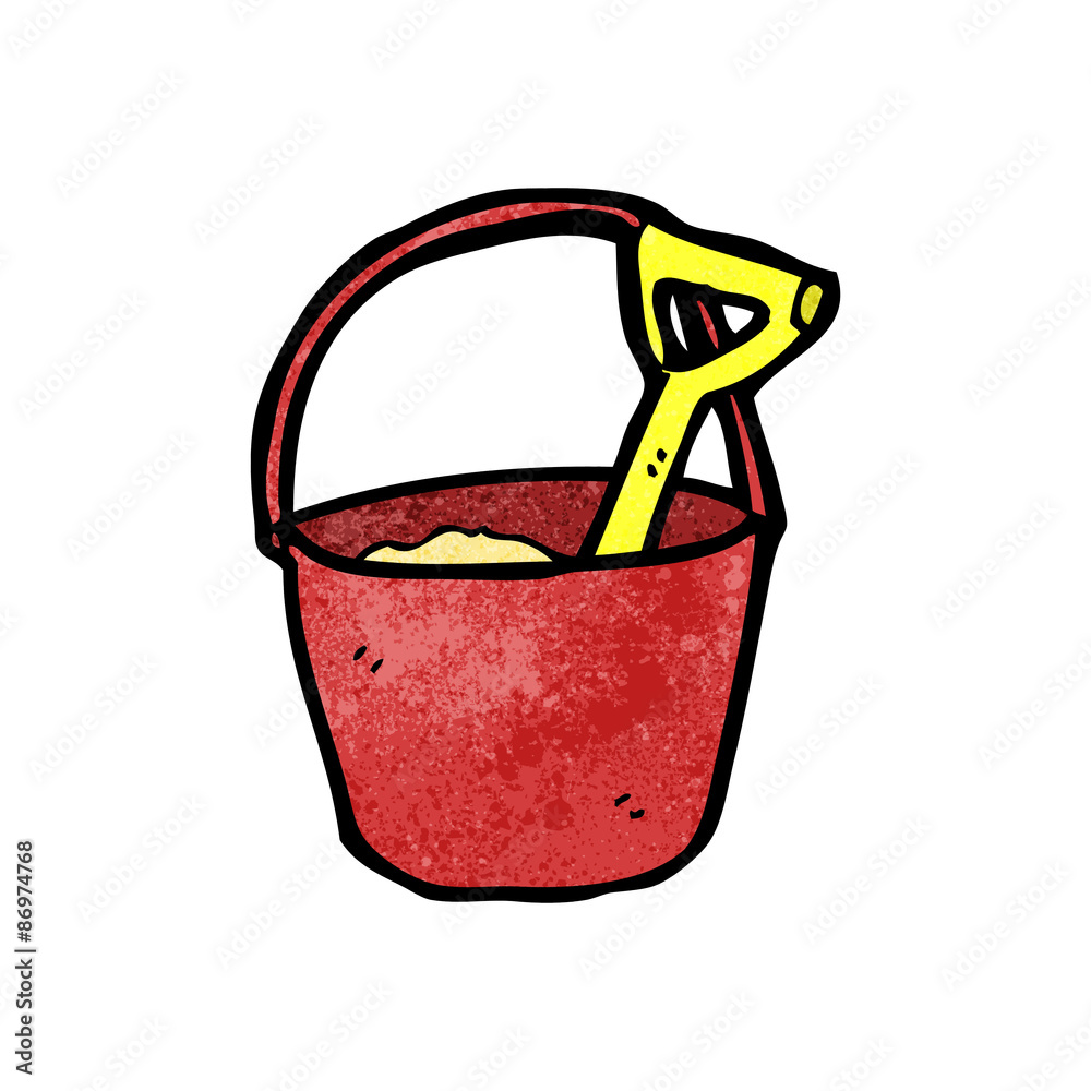 cartoon bucket and spade Stock Vector | Adobe Stock