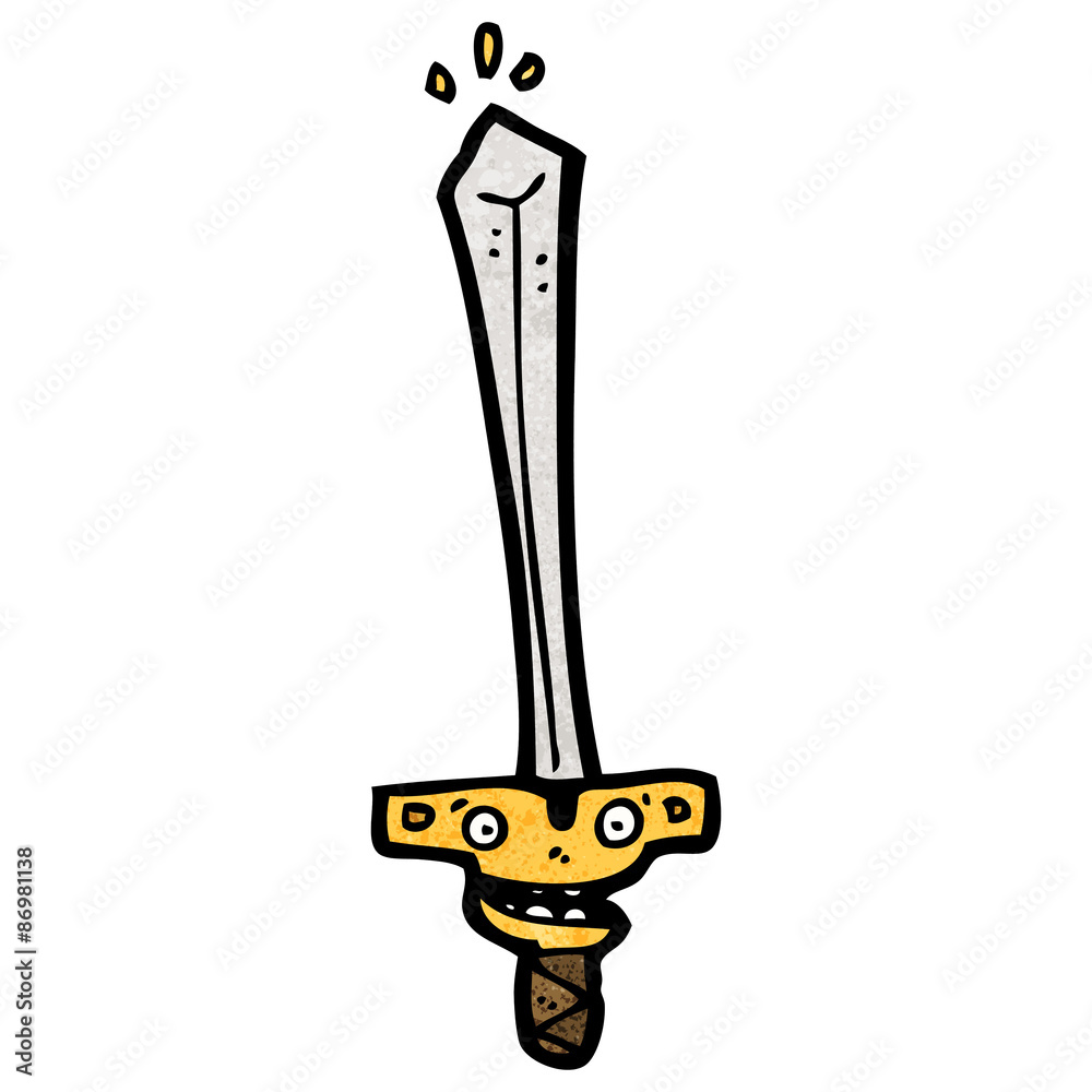 cartoon sword Stock Vector | Adobe Stock