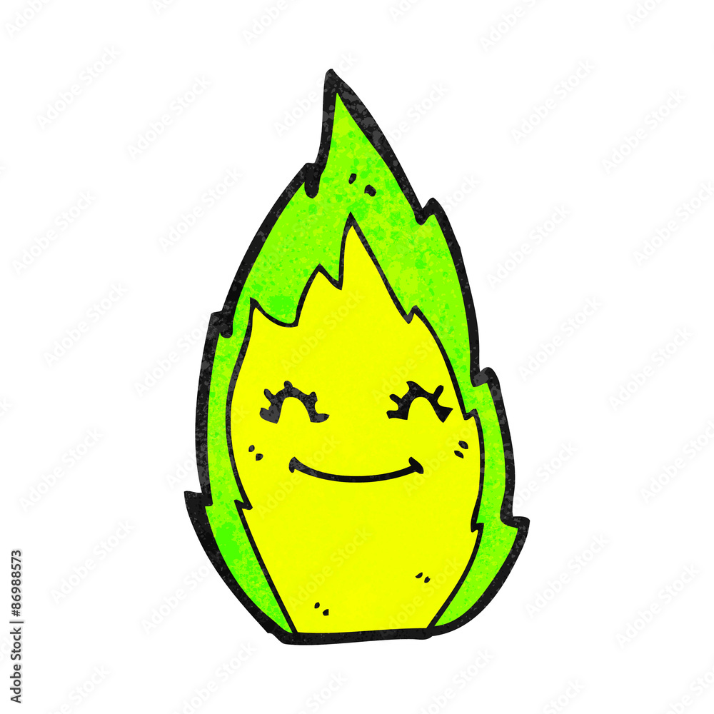 cartoon green flame Stock Vector | Adobe Stock