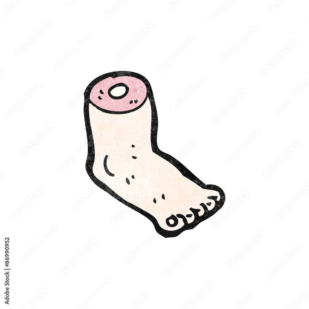 gross severed foot cartoon Stock Vector | Adobe Stock