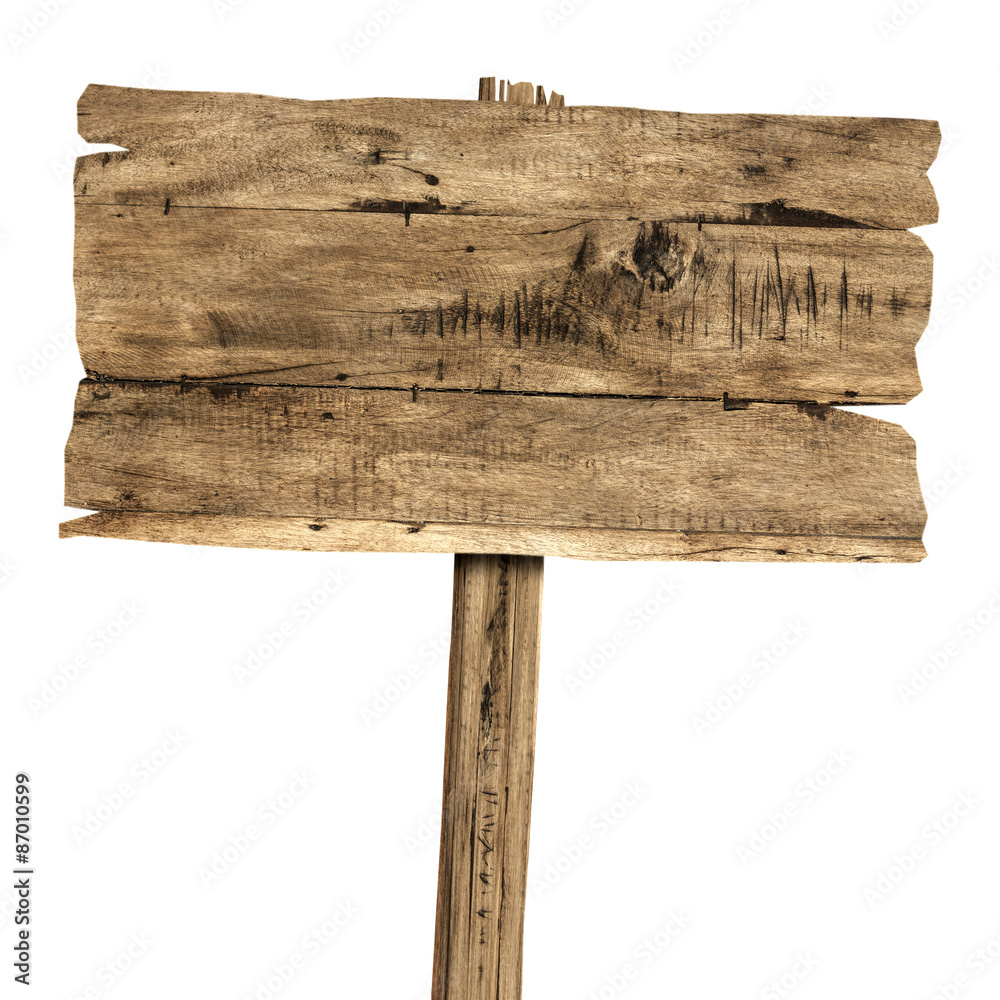 Wooden sign isolated on white. Wood old planks sign Stock Photo | Adobe ...