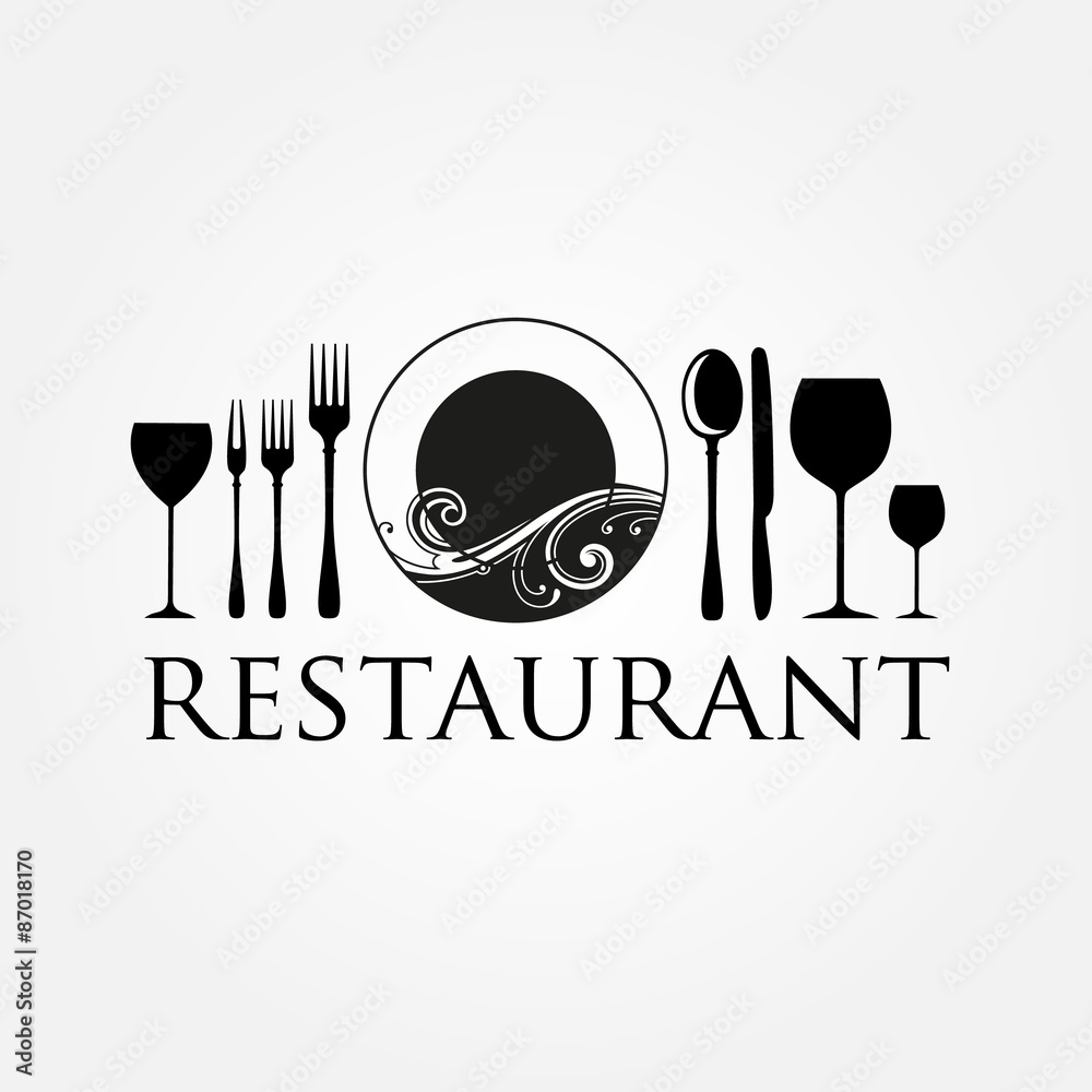 restaurant logo Stock Vector | Adobe Stock