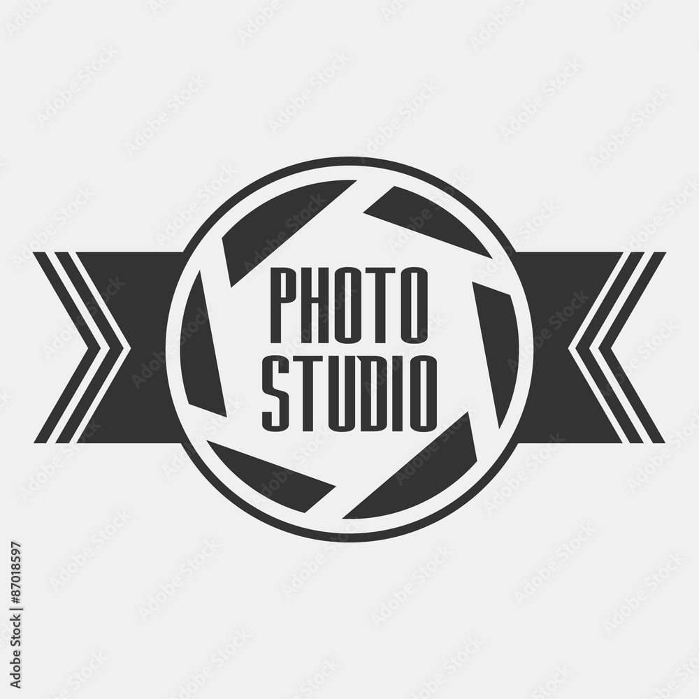 Photo studio logo badges logos and labels for any use, on a white ...