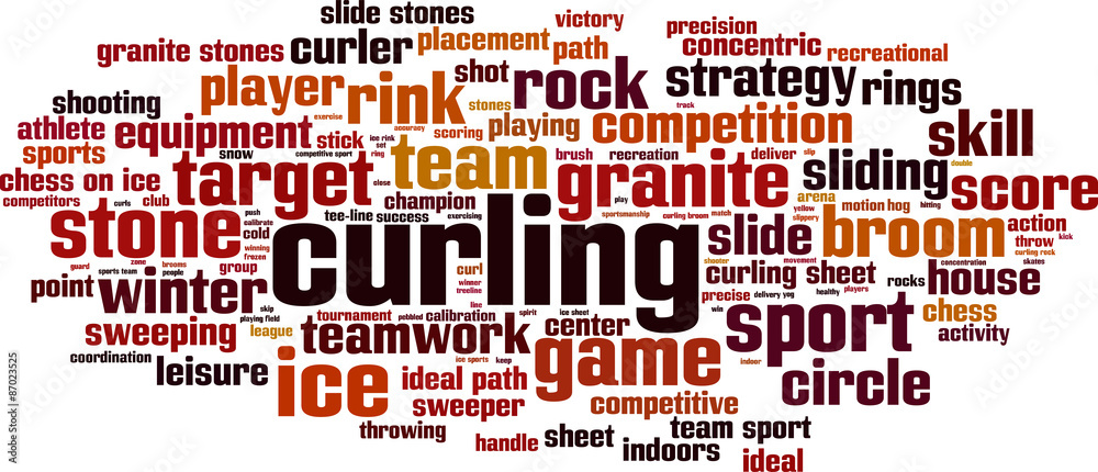 Curling word cloud concept. Vector illustration Stock Vector | Adobe Stock
