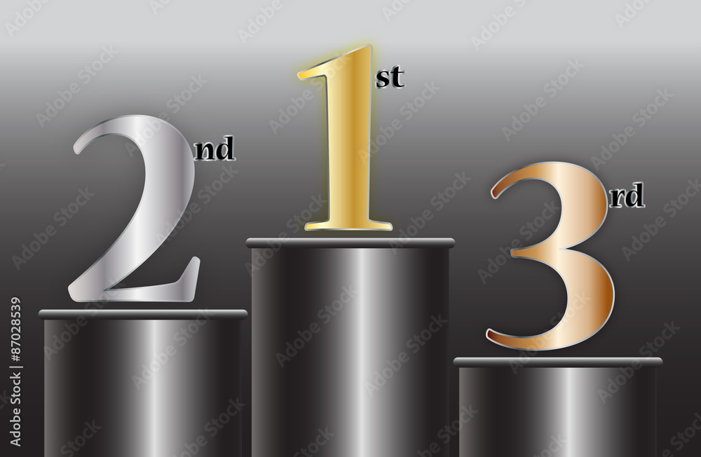 1st 2nd 3rd Places On Podium Stock Vector | Adobe Stock