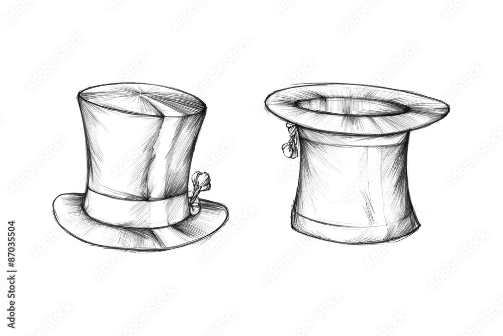 Zylinderhut Stock Illustration | Adobe Stock