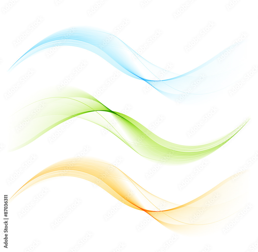 Abstract curved lines background. Template brochure design Stock Vector ...
