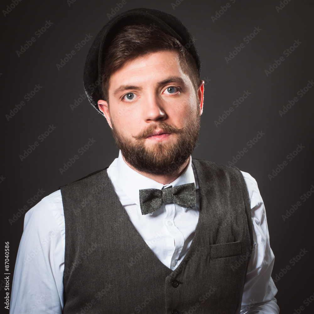 Man with bow tie Stock Photo | Adobe Stock