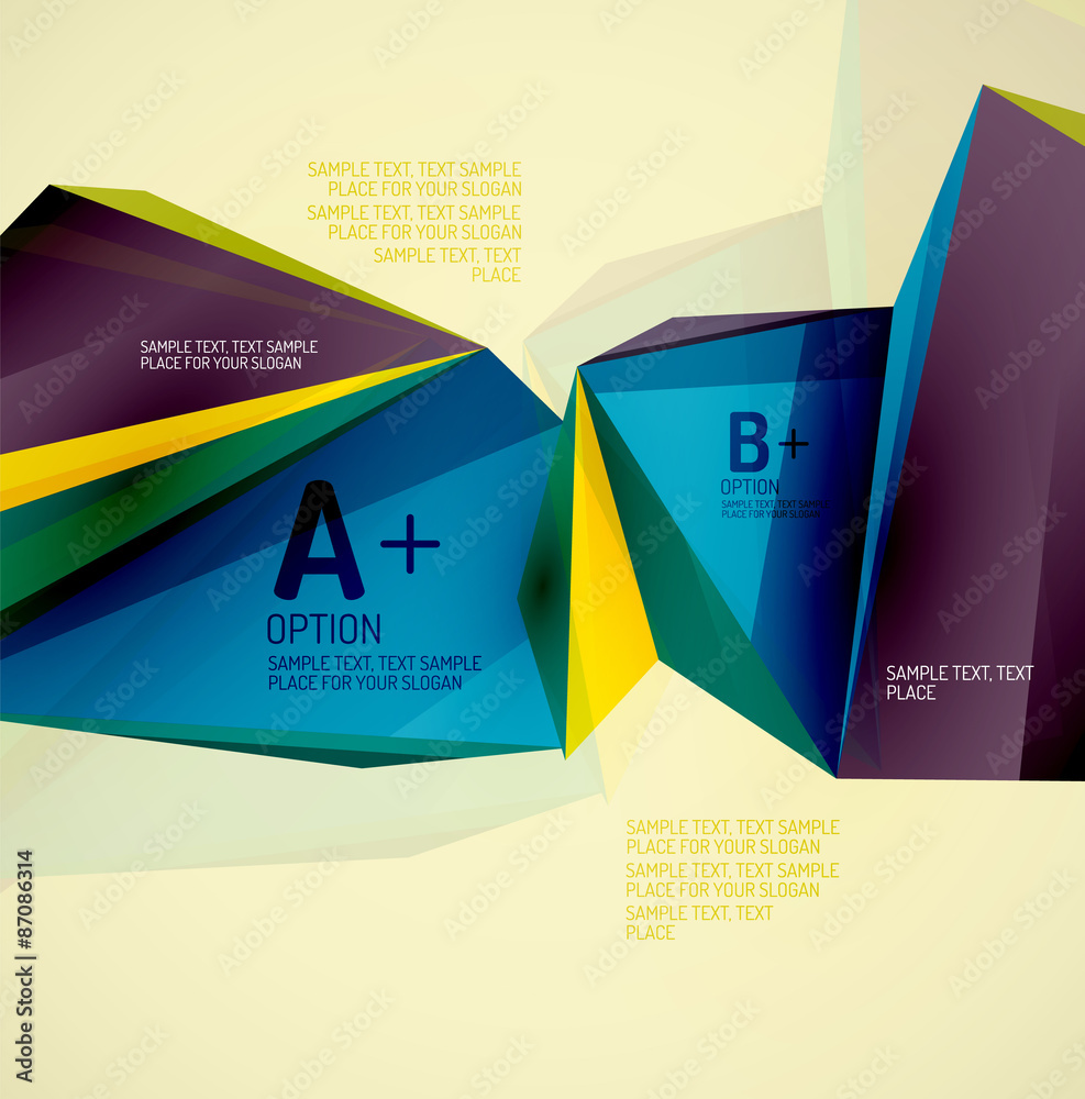 Geometric shapes in the air. Vector abstract background Stock Vector ...