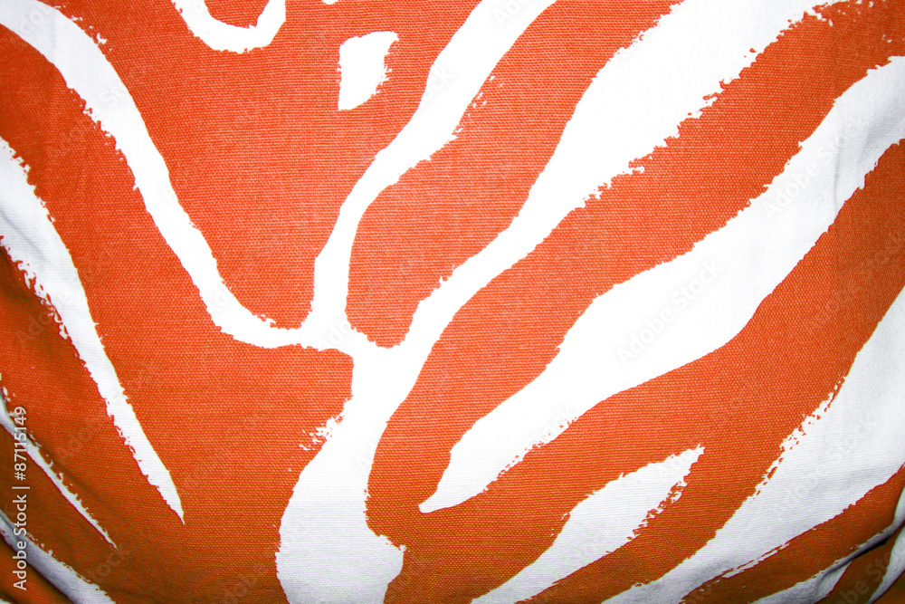 Orange Zebra Print