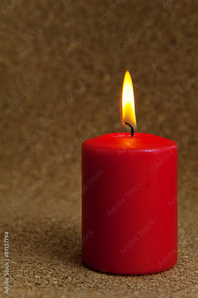 Red Melted Candle
