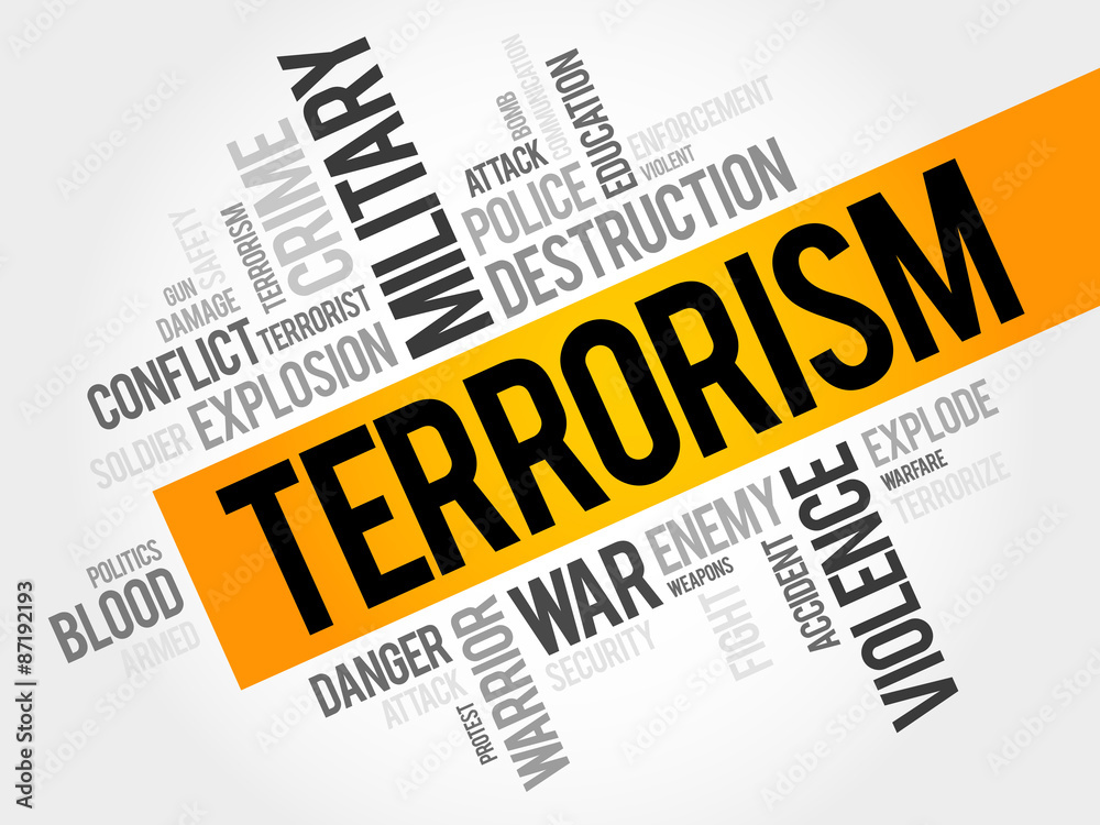 Terrorism word cloud concept Stock Vector | Adobe Stock