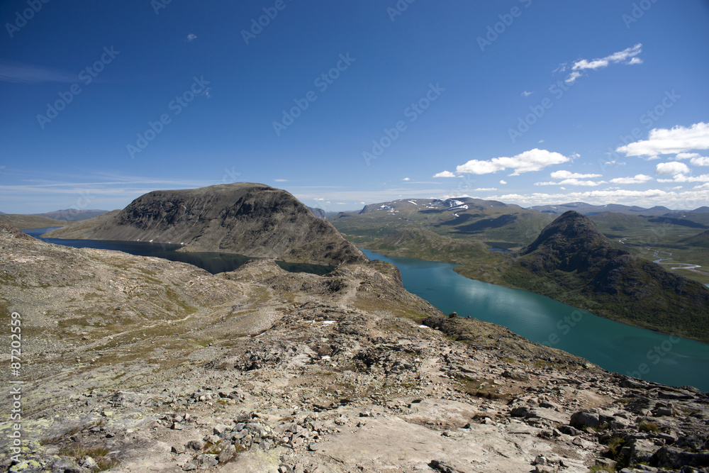 Besseggen Ridge in Jotunheimen National Park, Norway Stock Photo ...