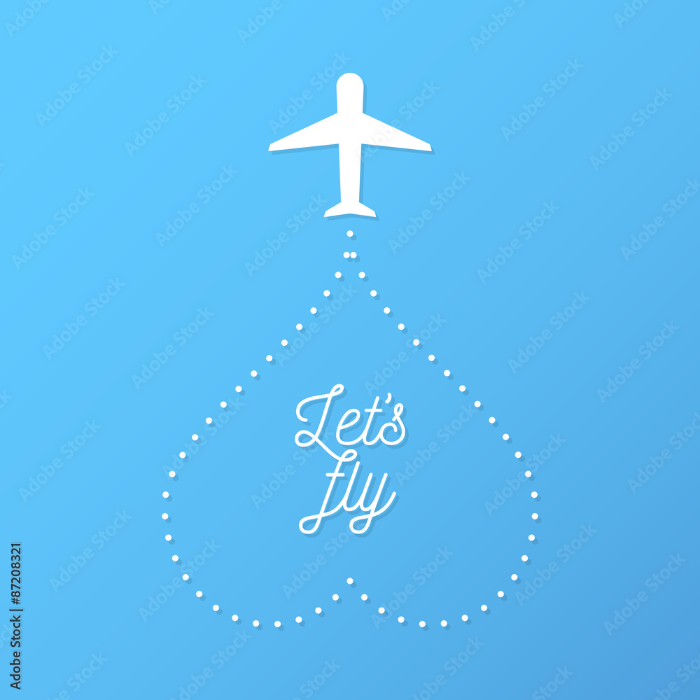 Let's fly illustration Stock Vector | Adobe Stock