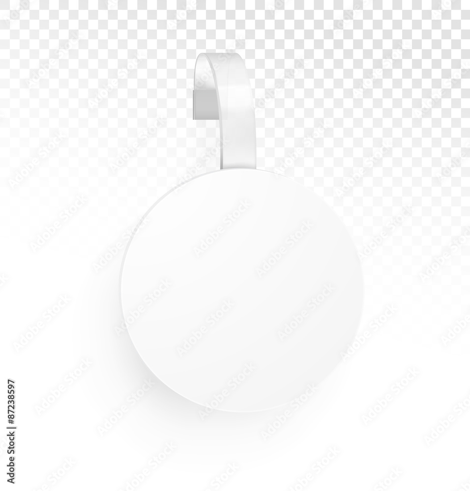 Vector wobbler with transparent strip isolated on a white background ...