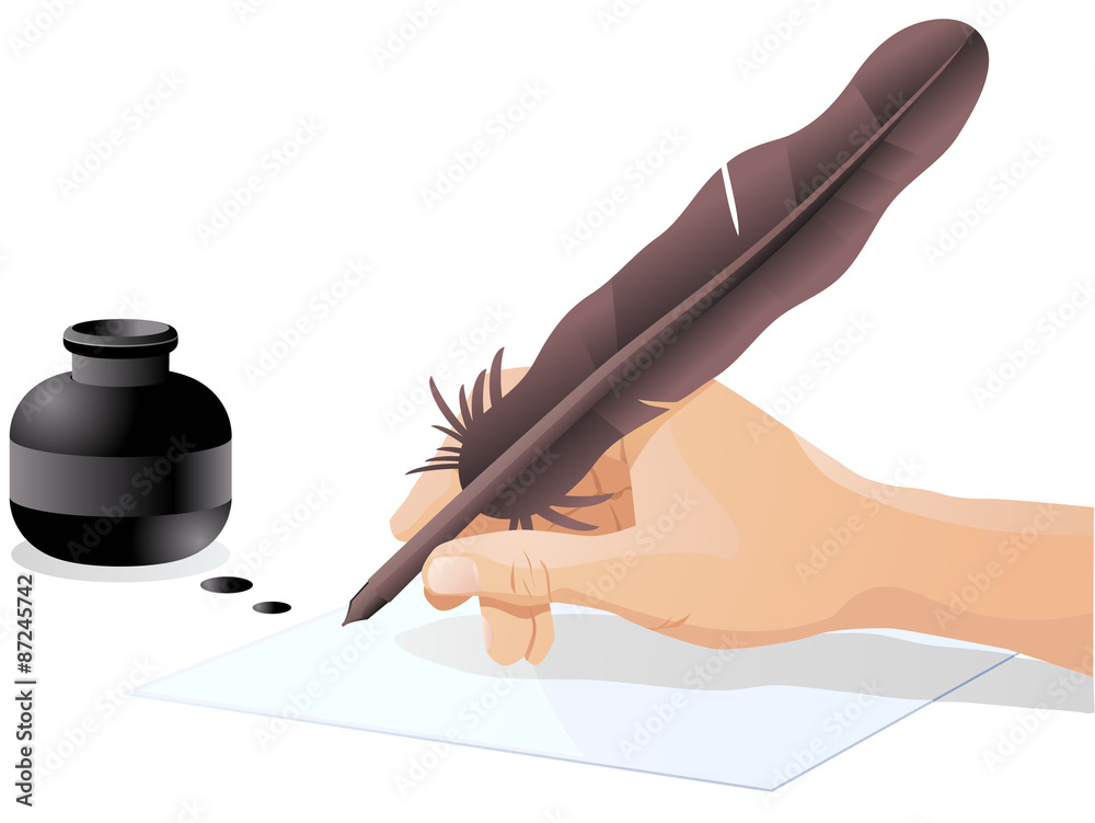 Feather Pen Hand
