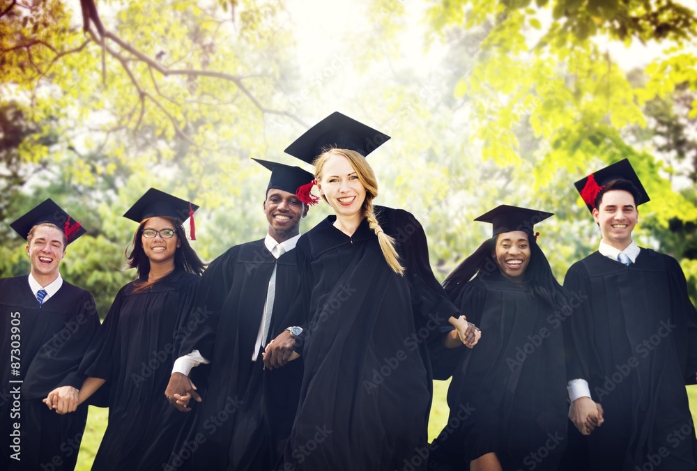 Graduation Students Education Degree Achievement Concept Stock Photo ...