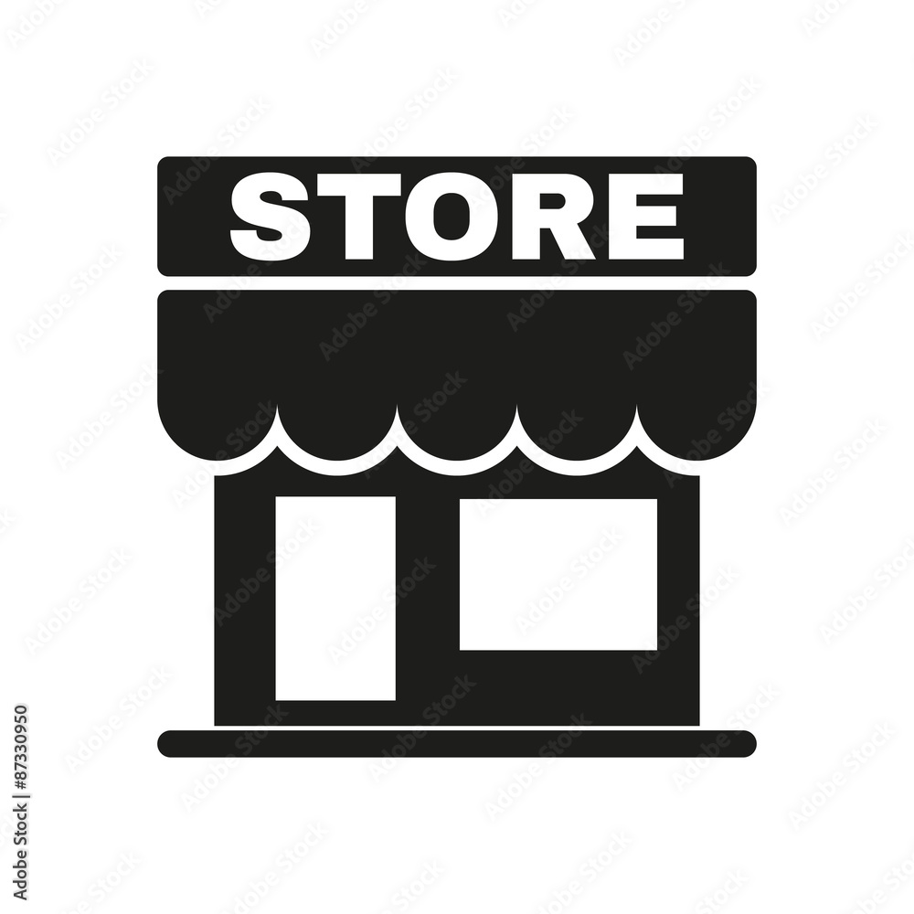The store icon. Shop and retail, market symbol. Flat Stock Vector ...
