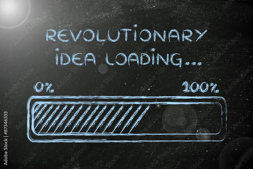 revolutionary idea loading, progress bar illustration Stock Photo ...
