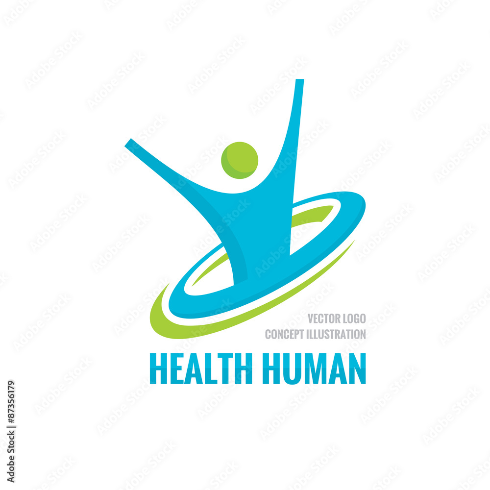 Health human - vector logo concept illustration. Human character ...