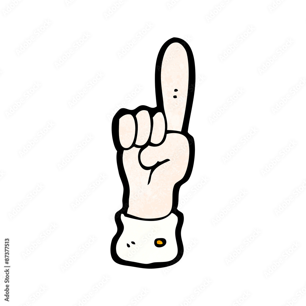 cartoon pointing finger Stock Vector | Adobe Stock