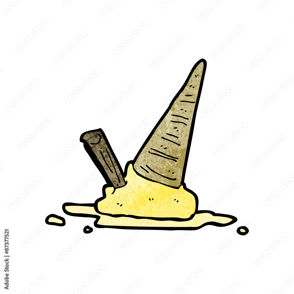 cartoon dropped ice cream Stock Vector | Adobe Stock