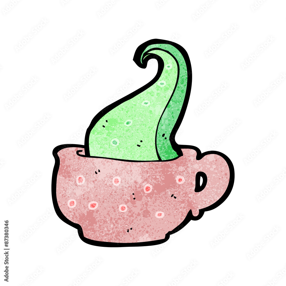 cartoon tentacle in teacup Stock Vector | Adobe Stock