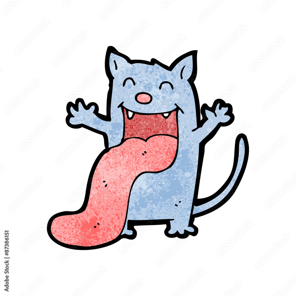 cartoon cat sticking out tongue Stock Vector | Adobe Stock