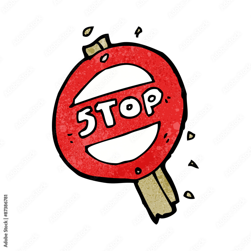 cartoon stop sign Stock Vector | Adobe Stock