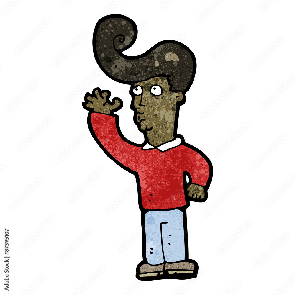 cartoon man with quiff Stock Vector | Adobe Stock