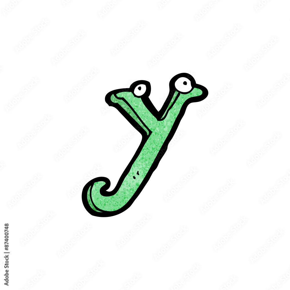 cartoon letter y with eyes Stock Vector | Adobe Stock