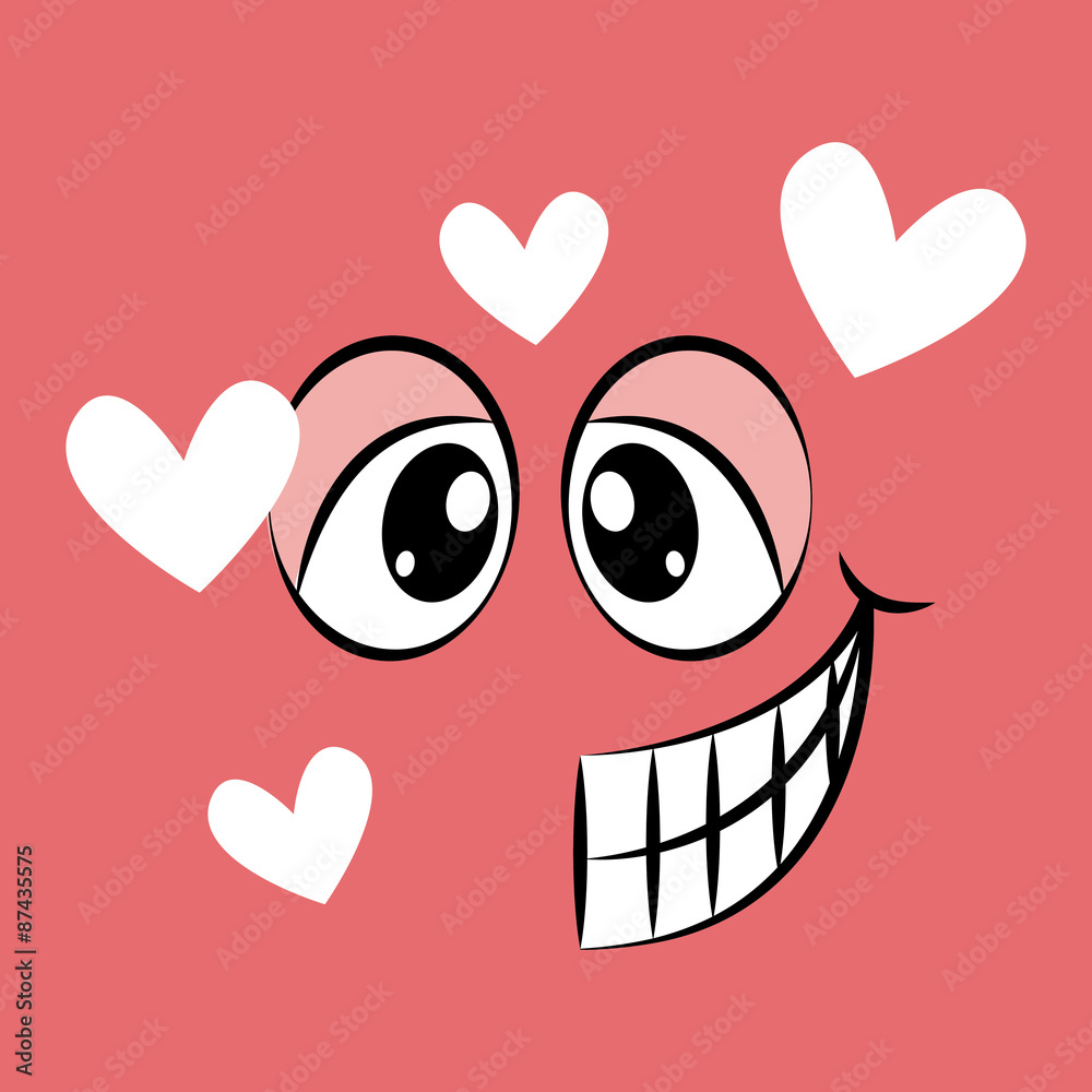 fun expression facial Stock Vector | Adobe Stock