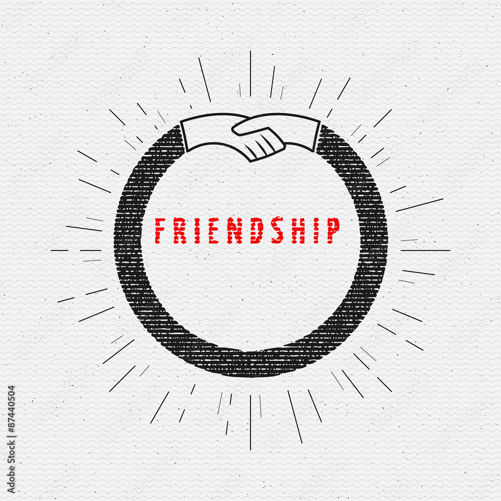 Friendship badges logos and labels for any use Stock Vector | Adobe Stock