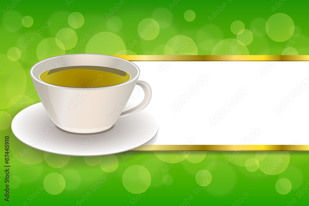 Green Tea Cup Vector