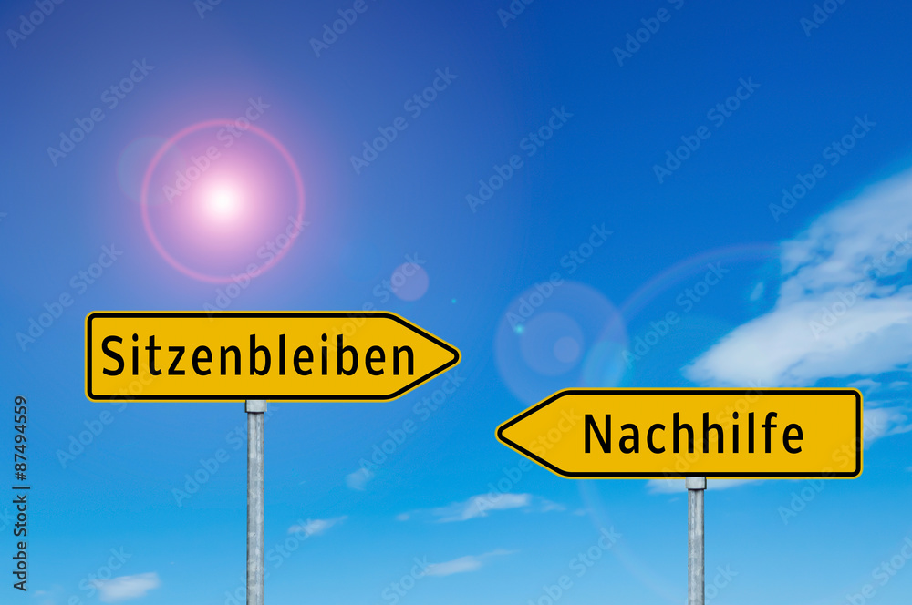 Sitzenbleiben oder Nachhilfe Stock-Foto | Adobe Stock